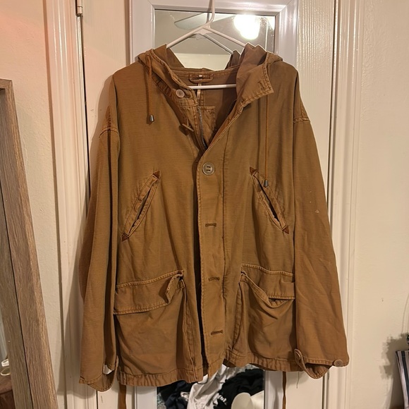 Free People | Jackets & Coats | Free People Tan Utility Jacket | Poshmark